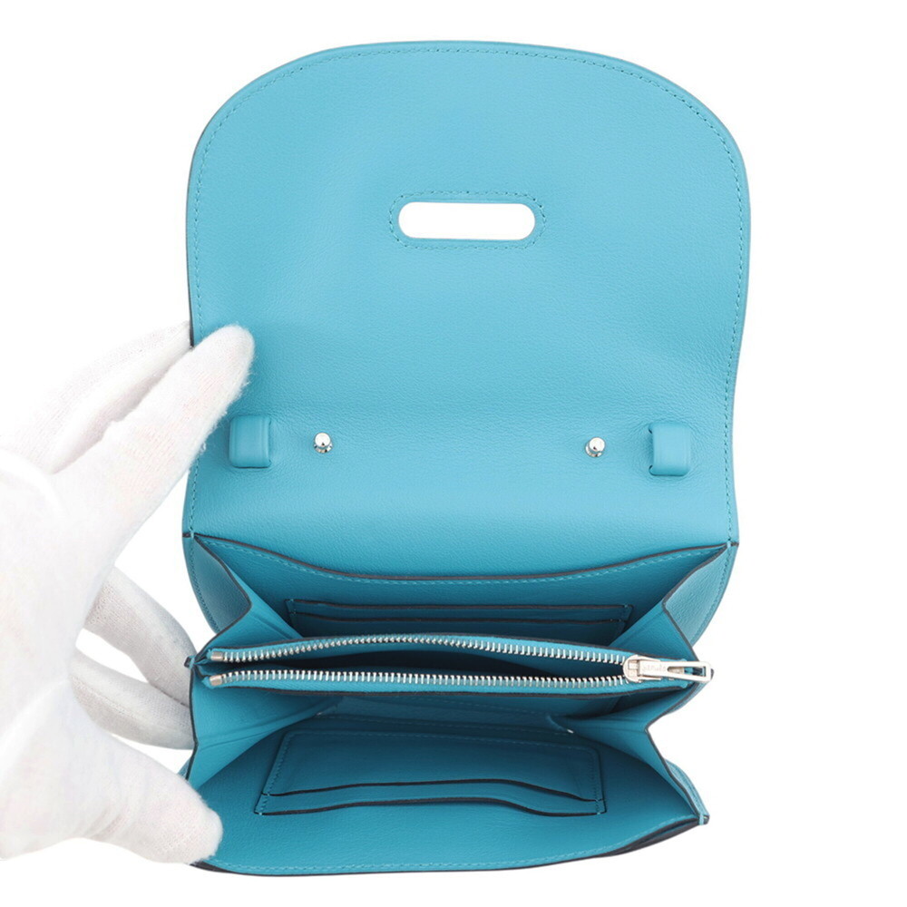 Hermes | Accessories | Hermes Shoulder Wallet Mini Convoyeur Turquoise ...
